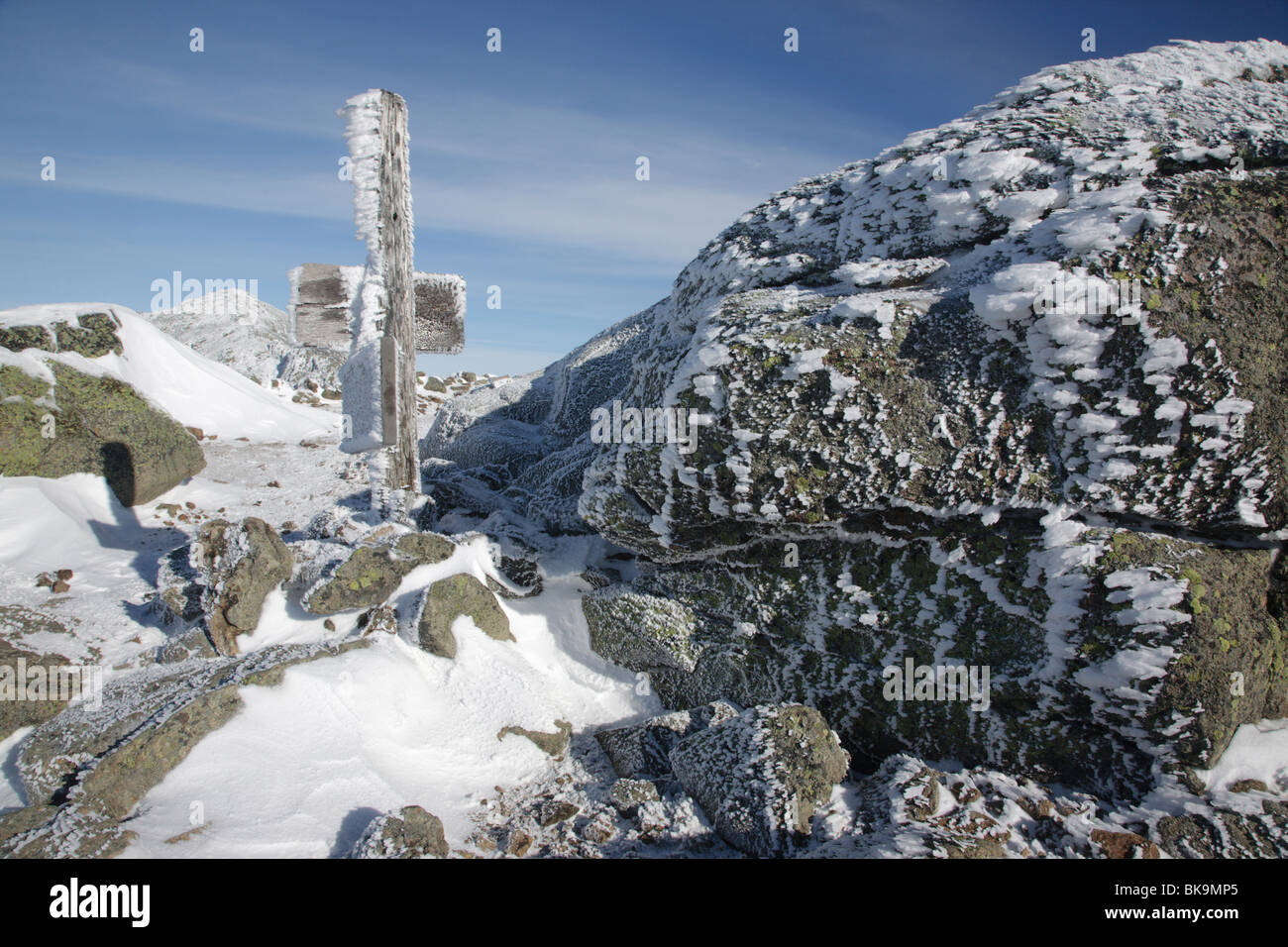 Appalachian Trail - Rime ice on the summit of Little Haystack Mountain ...