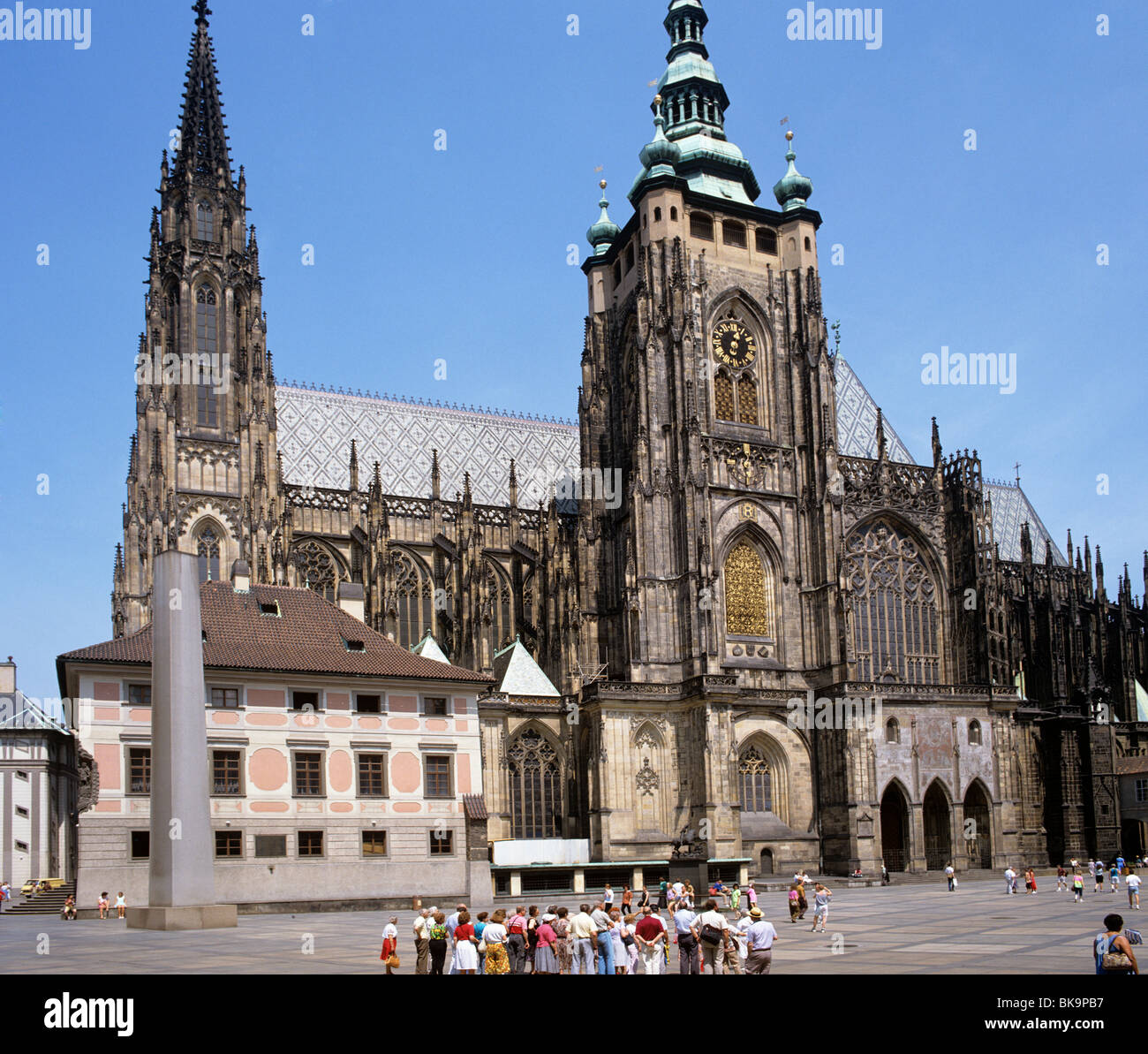 Prague - St Vitus Cathedral stands within the walls of Prague Castle ...