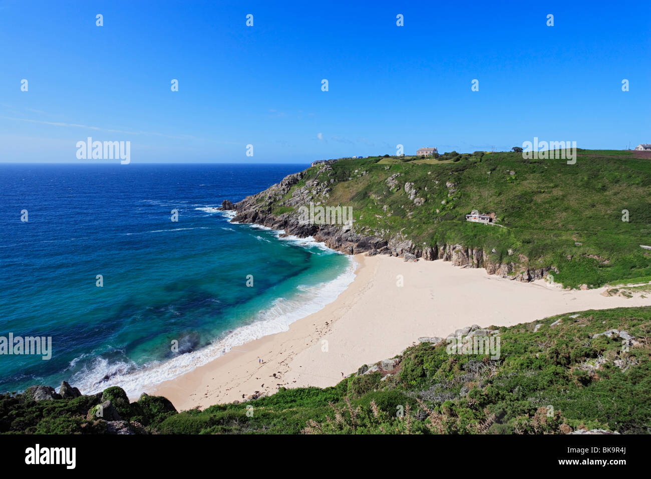 Porthcurno Beach, Penwith peninsula, Cornwall, England, United Kingdom ...