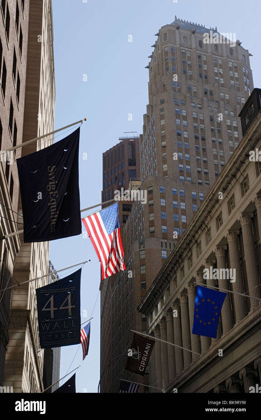 Buildings at Wall Street, Manhattan, New York City, New York, USA Stock ...