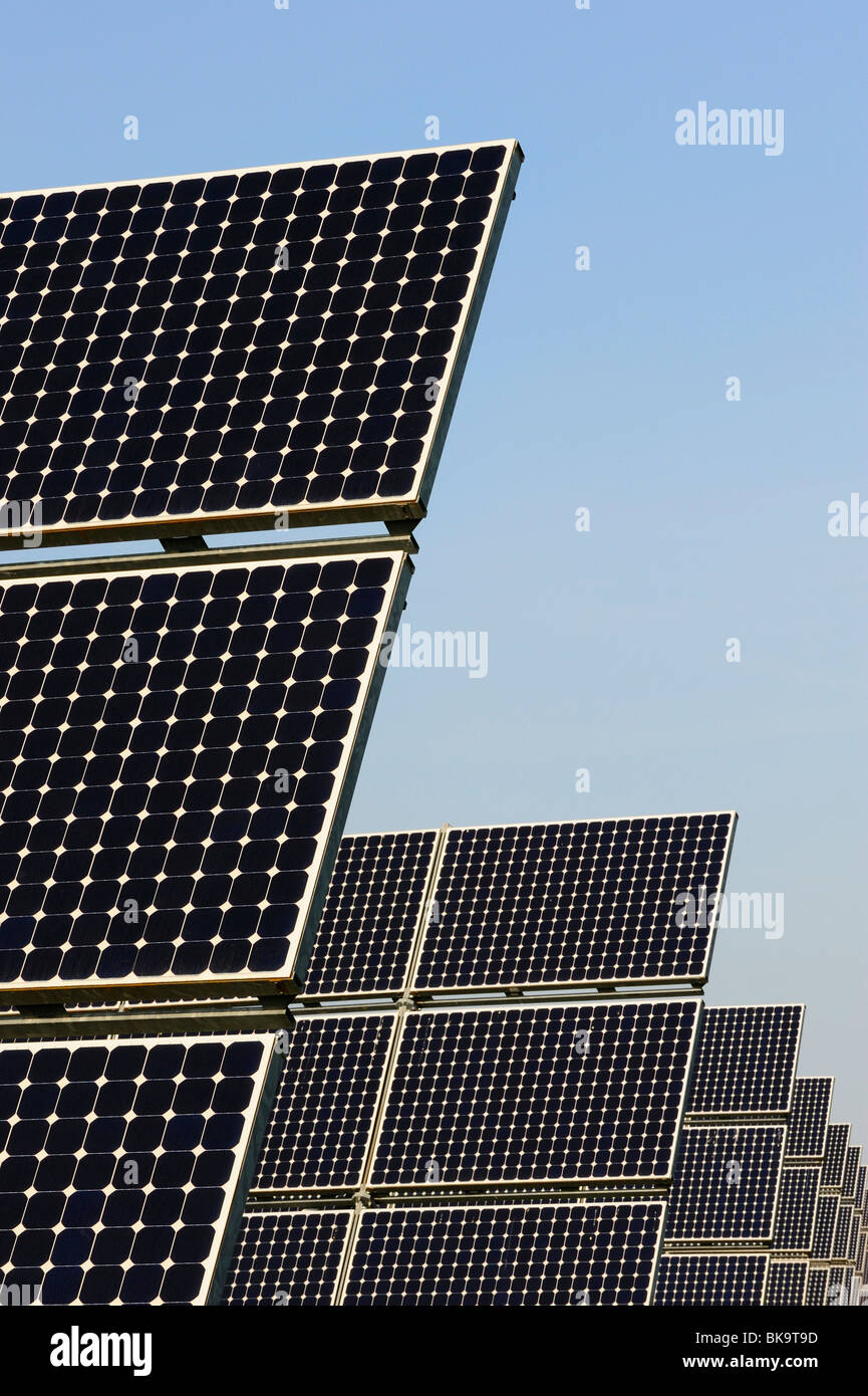 Solar electricity plant, solar panels Stock Photo - Alamy