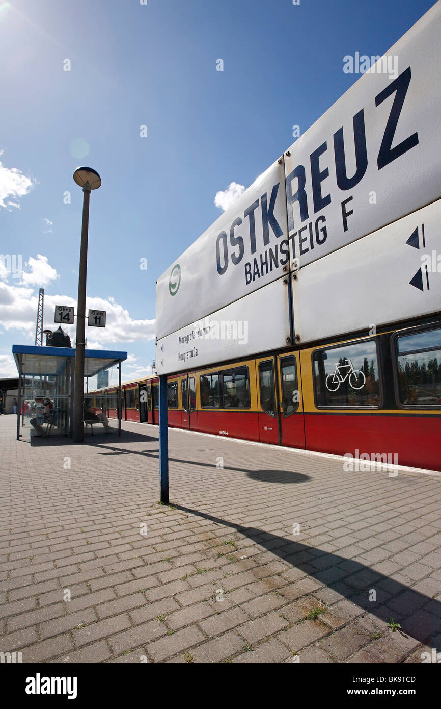 Platform F, Ostkreuz train junction in Berlin, Germany, Europe Stock ...