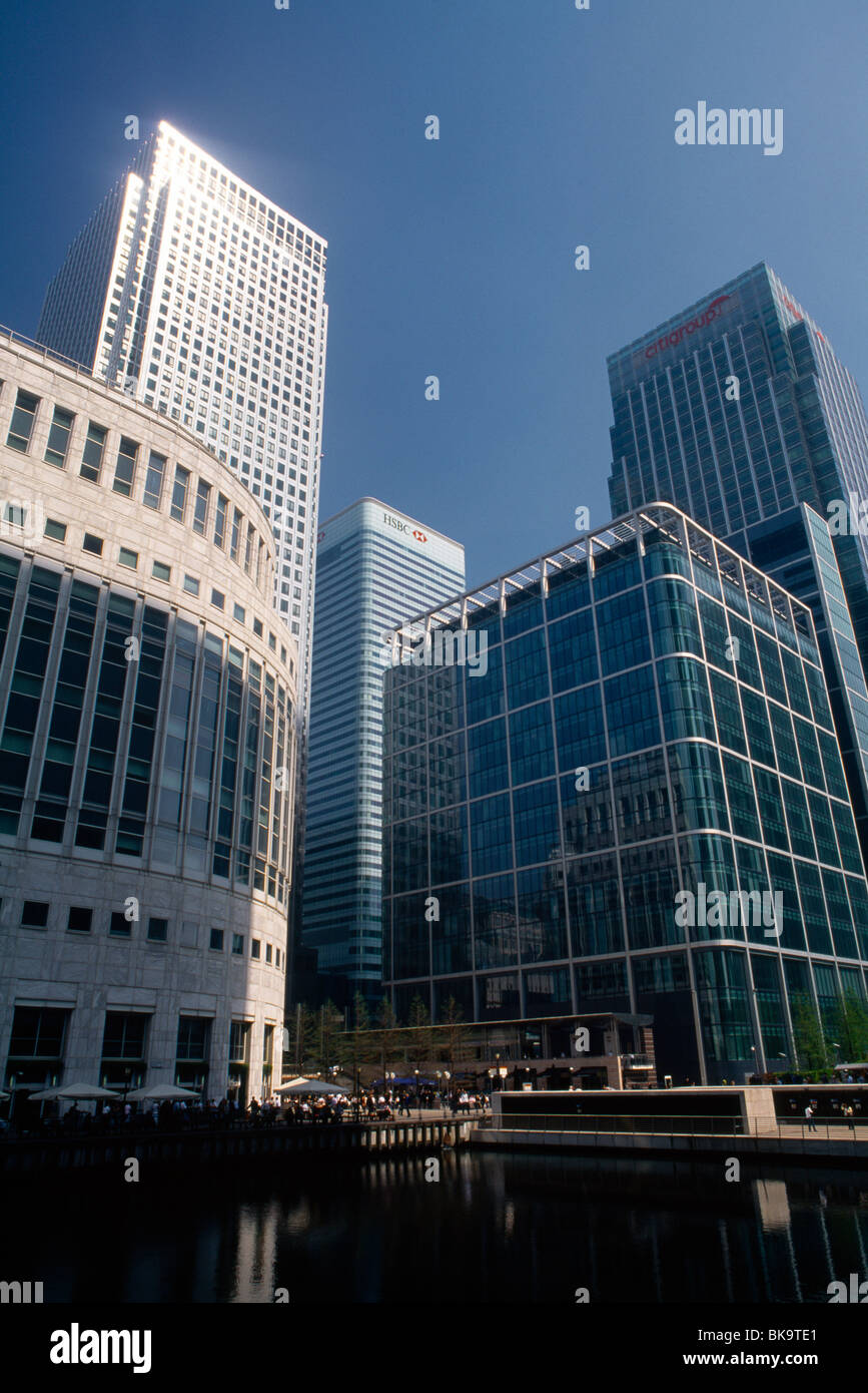 Canary Wharf Tower London England HSBC & Citigroup Buildings Stock Photo - Alamy