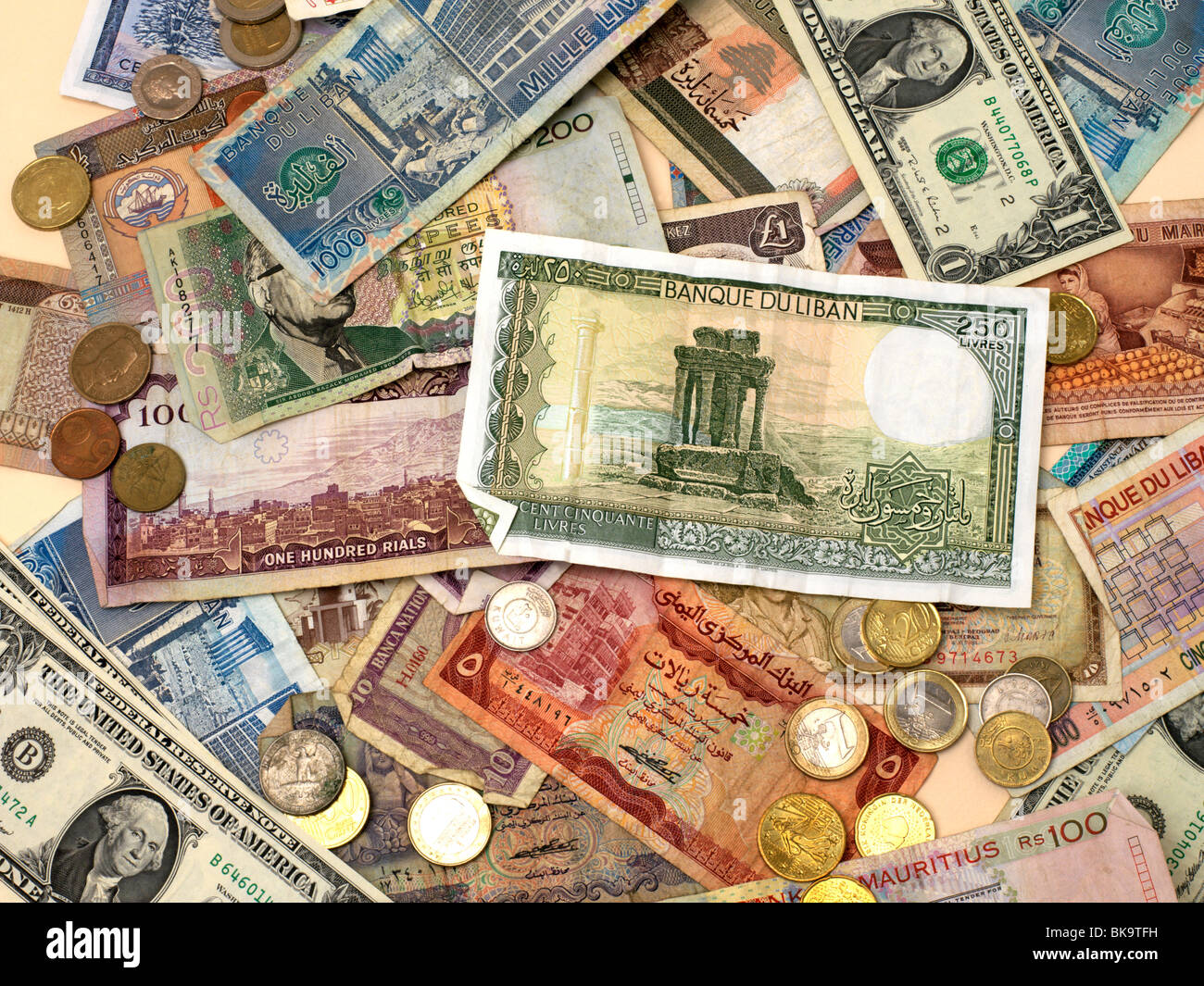 Collection of Foreign Money Stock Photo - Alamy
