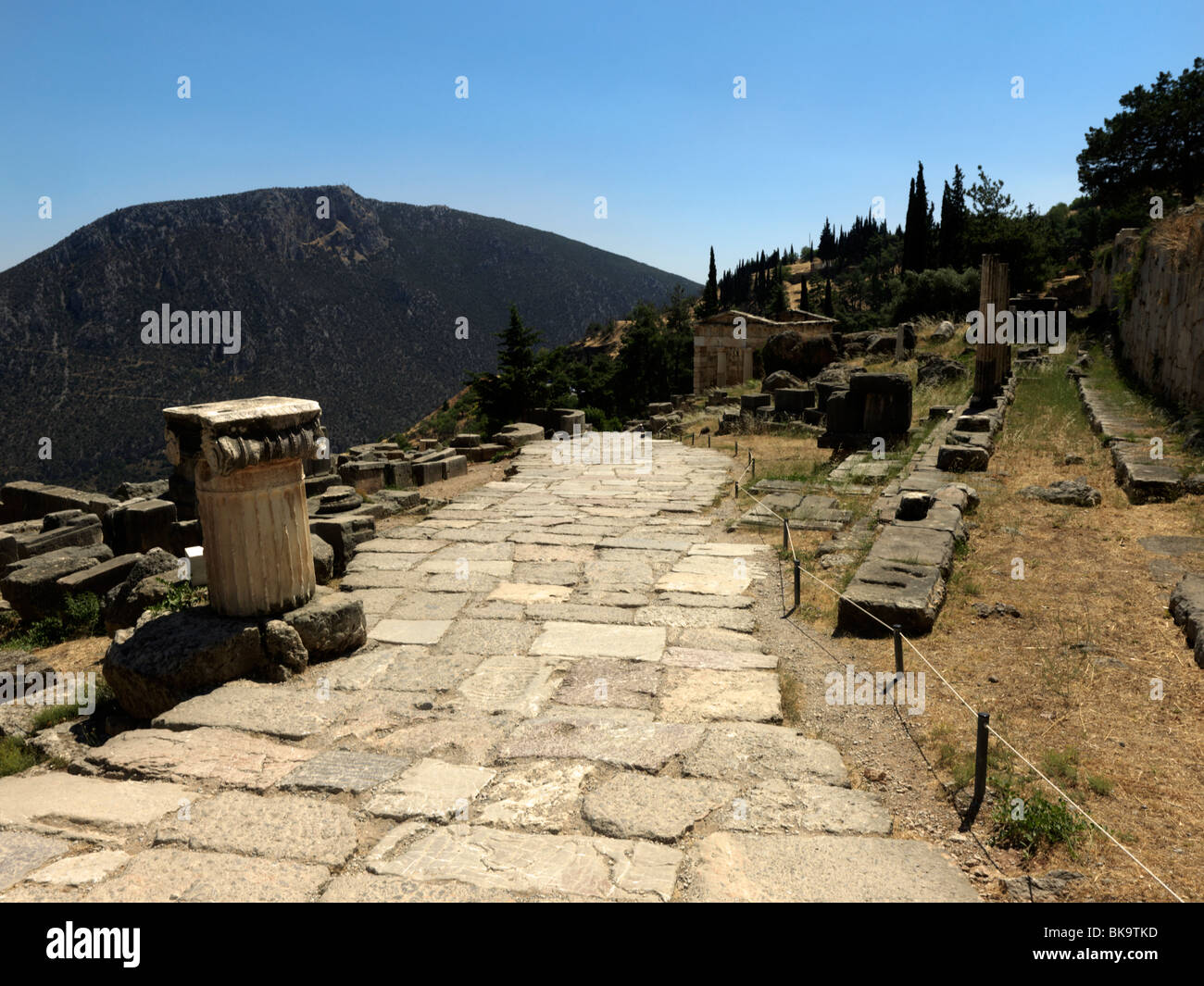 Ancient Delphi Mount Parnassus Sterea Ellada Greece The Sacred Way ...