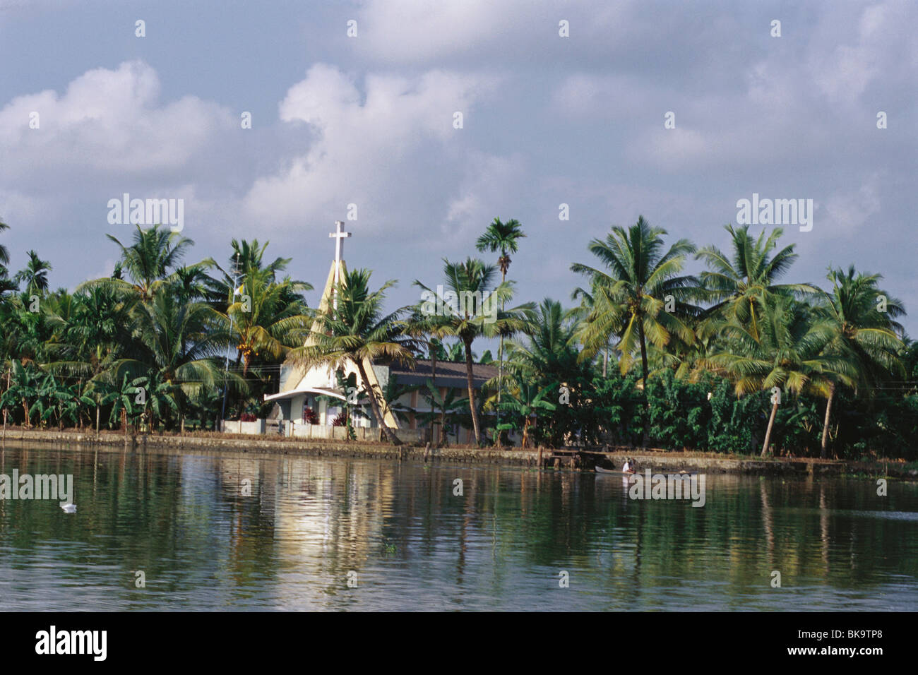 Christian Church by the lake Stock Photo - Alamy
