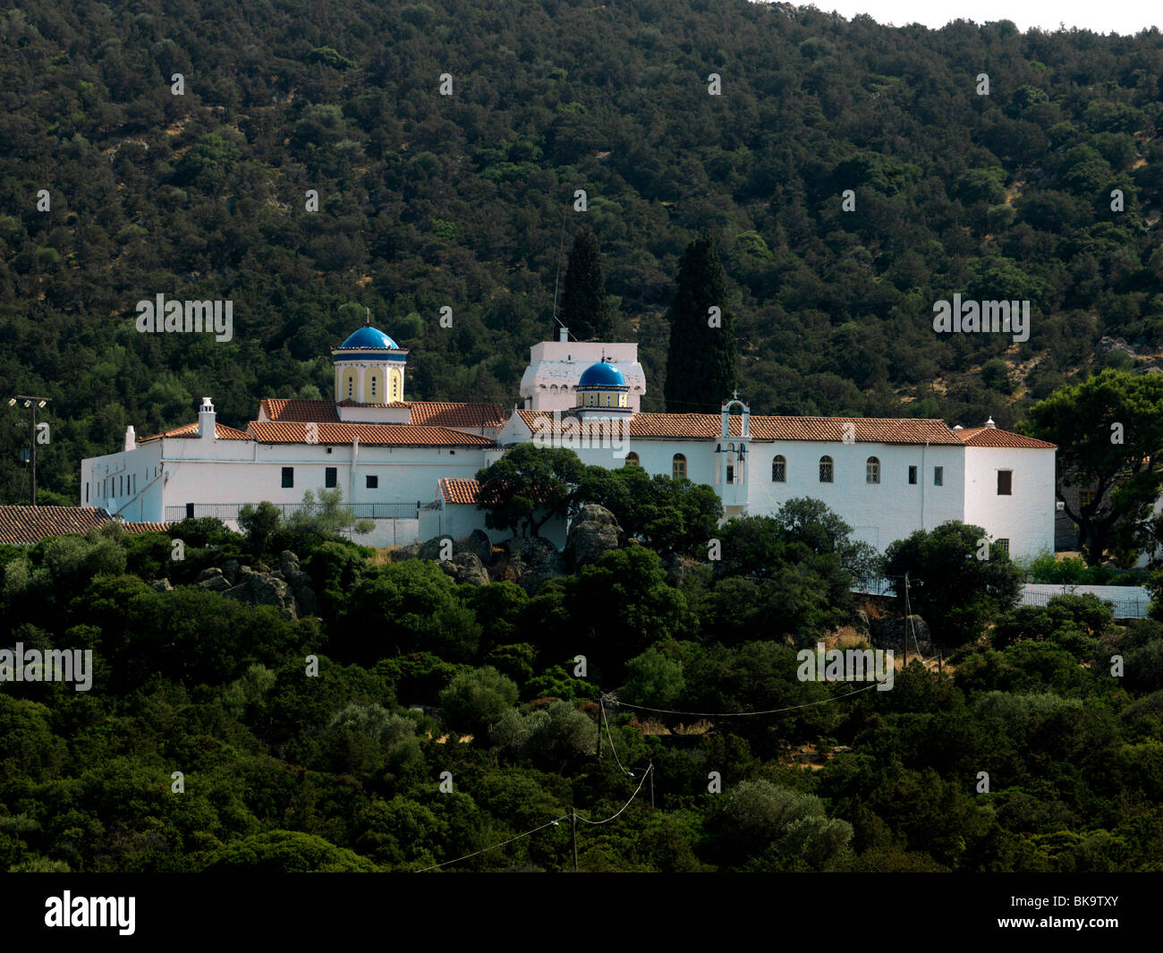 Aegina Greece Aikaterini Monastery Womens Monastery (Nunnery Stock ...