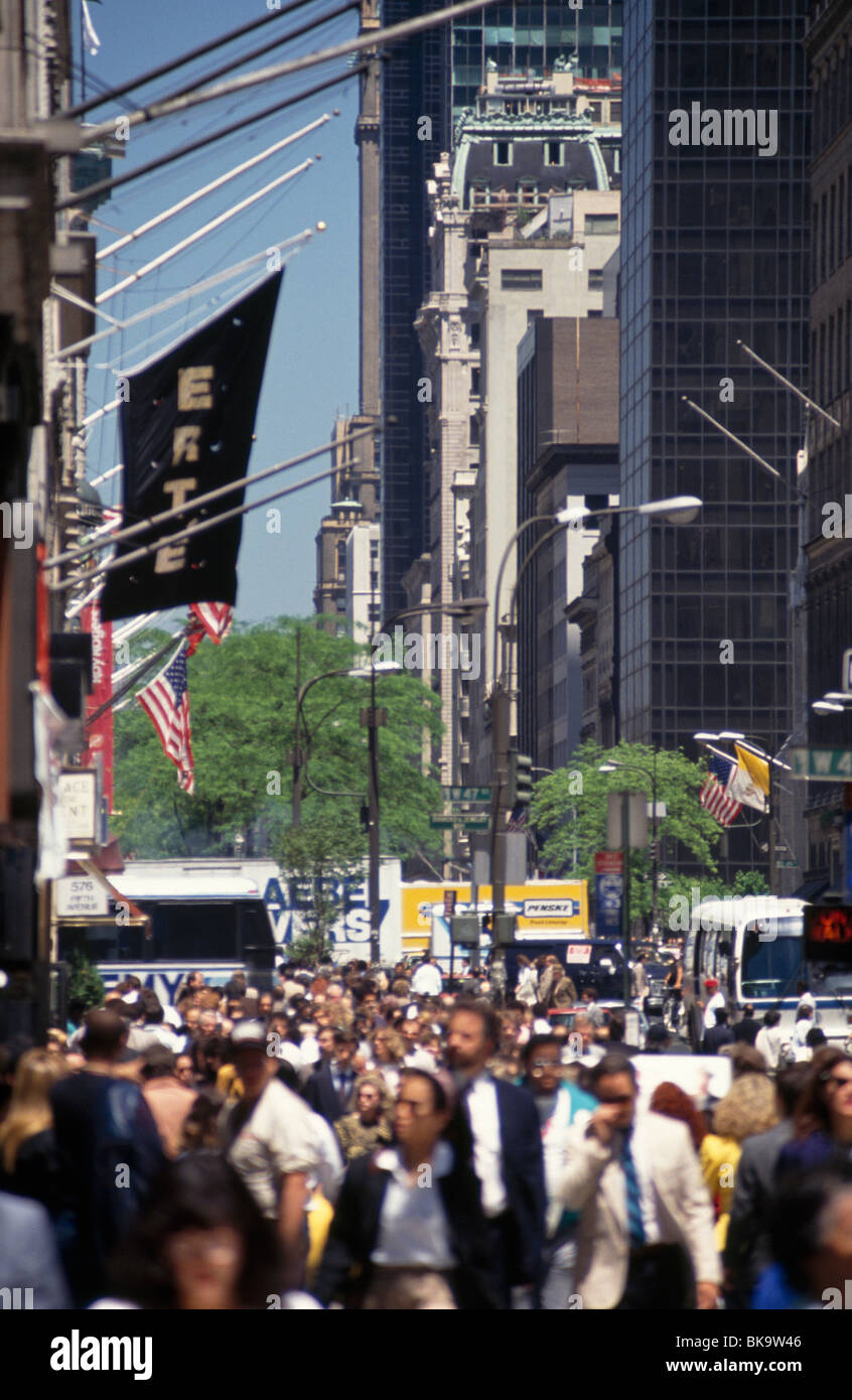 Crowded street, USA, New York City Stock Photo - Alamy