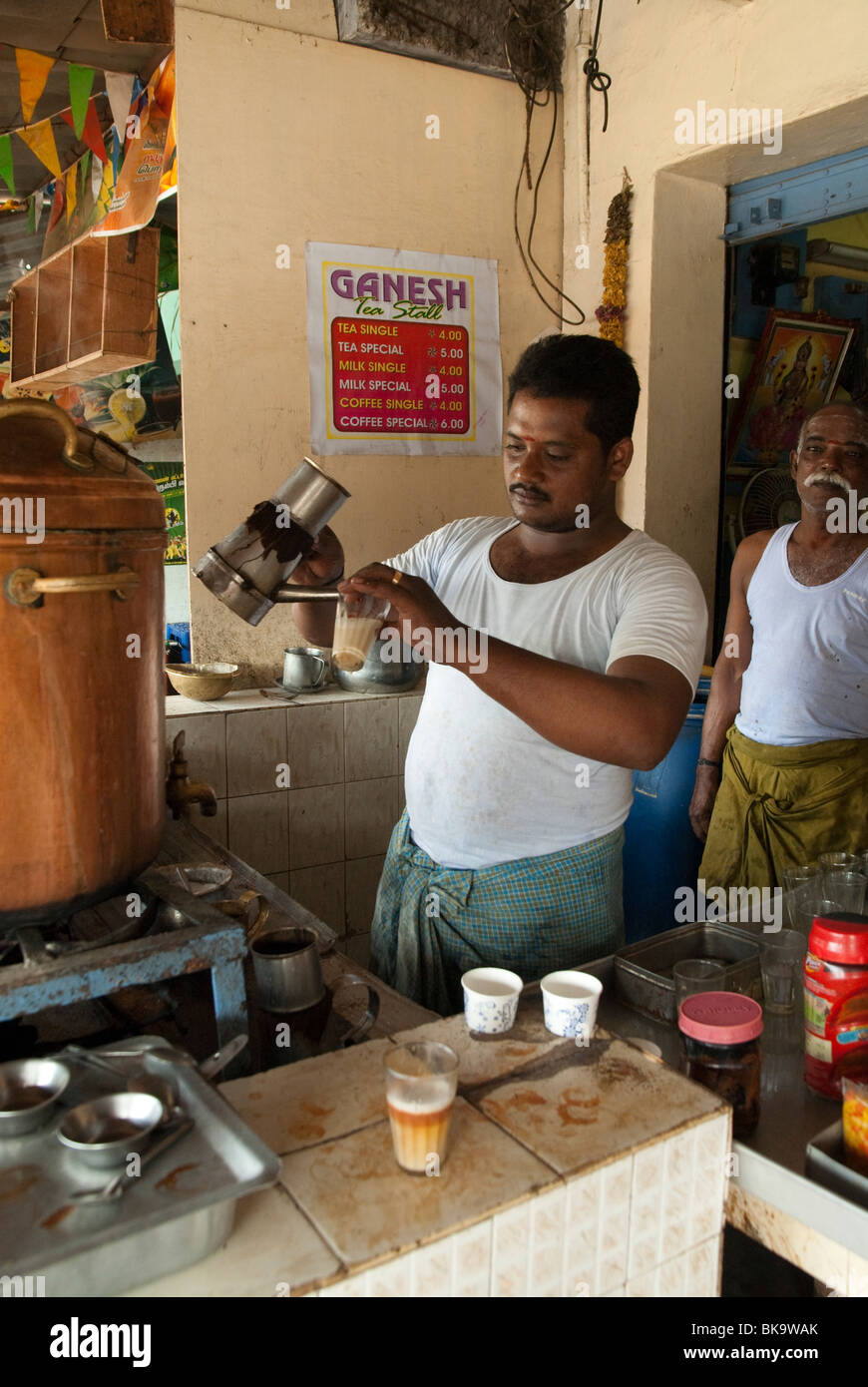 India making Chai Stock Photo - Alamy