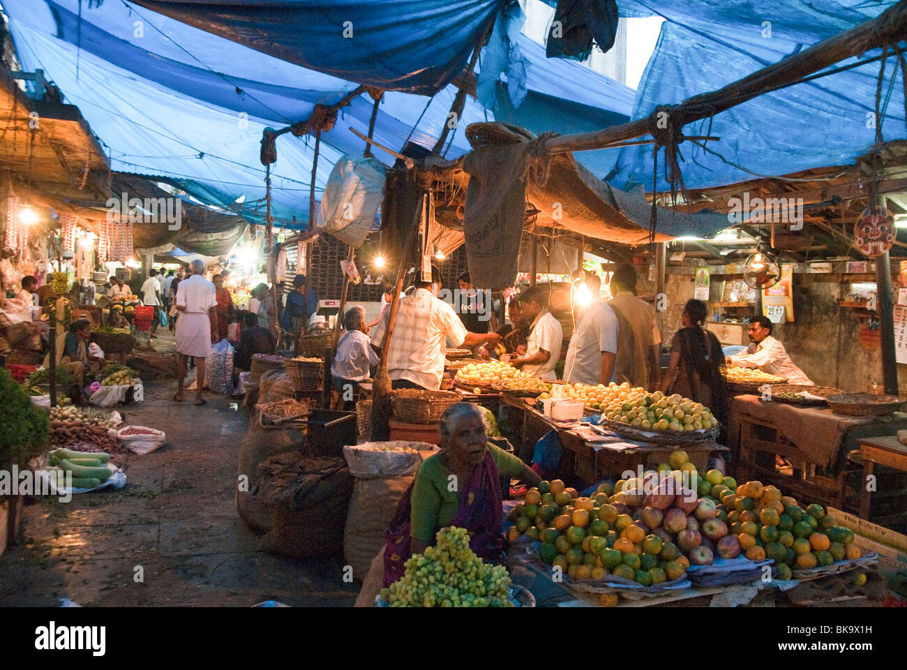 India, Tamil Nadu, pondicherry, the Market Stock Photo - Alamy