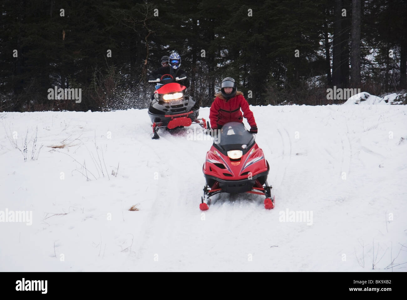 Snowmobiles hi-res stock photography and images - Alamy