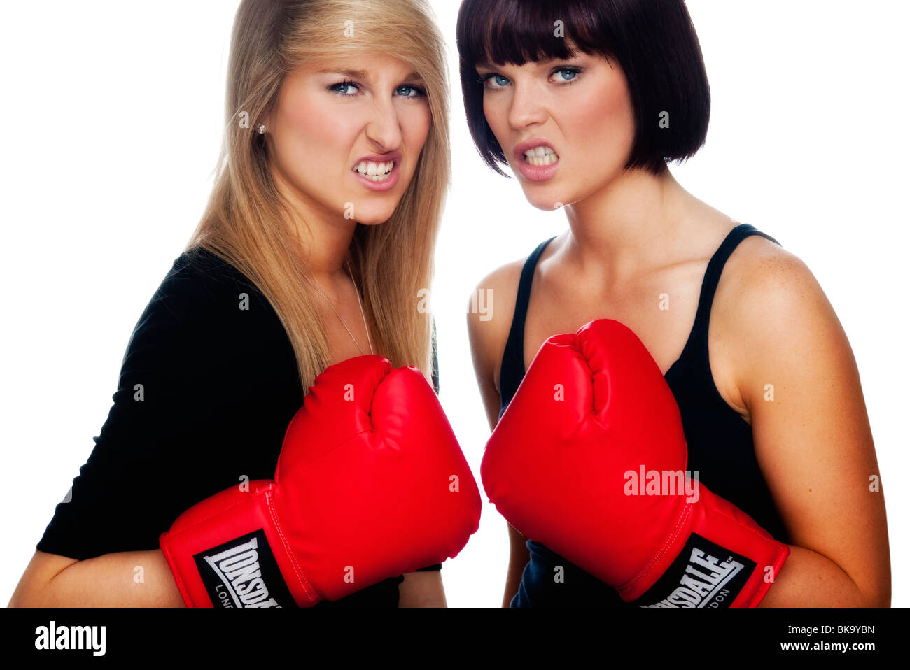 two girls boxing Stock Photo - Alamy