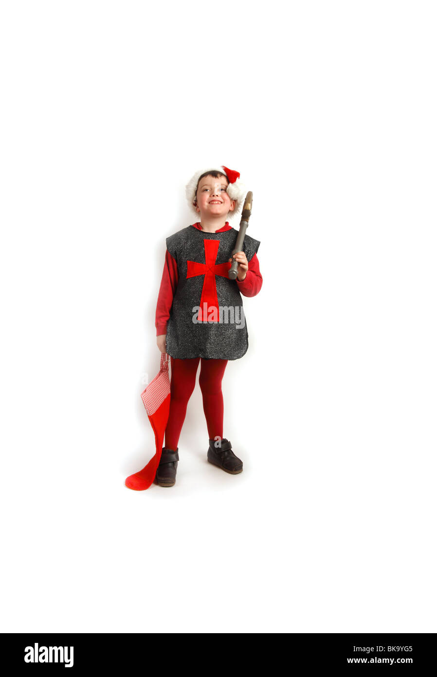 The Knight before Christmas armed with axe and shield Stock Photo - Alamy