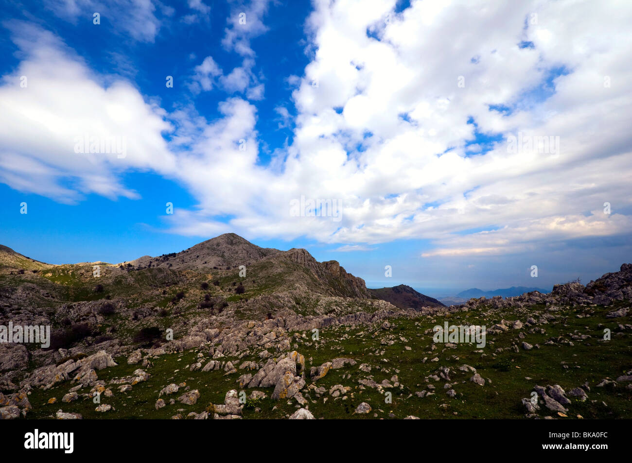 Ominous natural landscape with clouds and rocks before the rain Stock ...