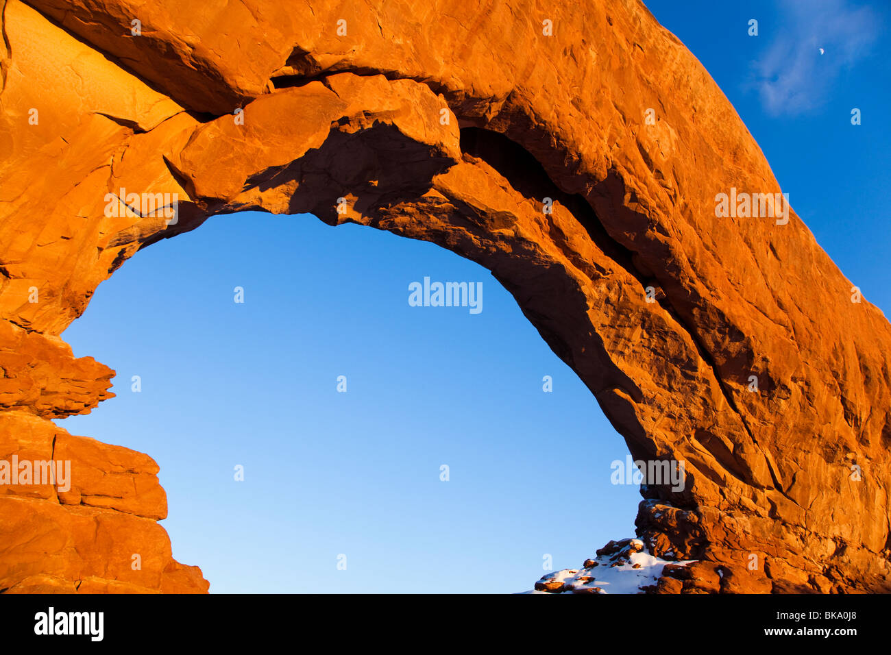 Over many years, the forces of erosion have created an arch in this ...