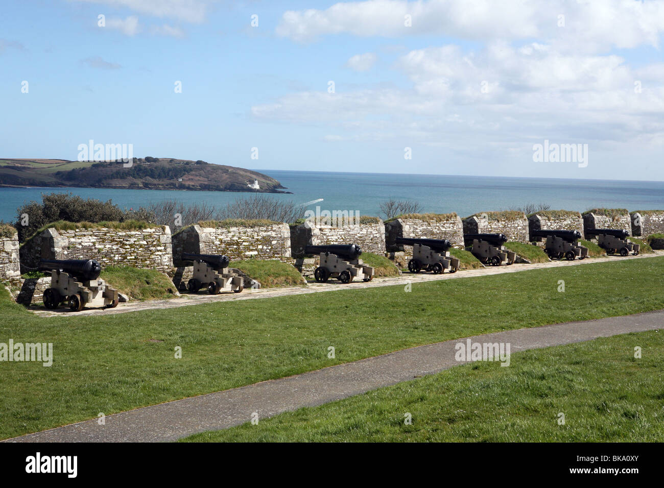 Pendennis castle Carrick Roads Falmouth Cornwall Stock Photo - Alamy
