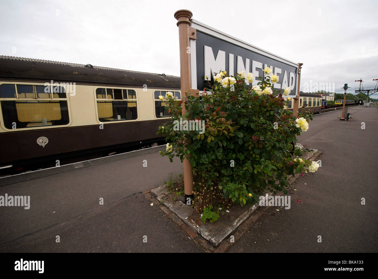 Minehead Steam Railway Station Somerset UK Stock Photo - Alamy