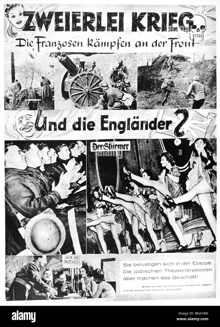 events, Second World War / WWII, propaganda, Germany, "Two Types of War ...