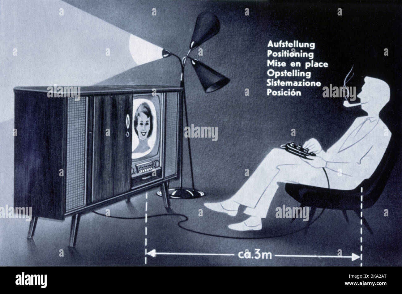 broadcast, television, instruction manual of Graetz, for remote control ...