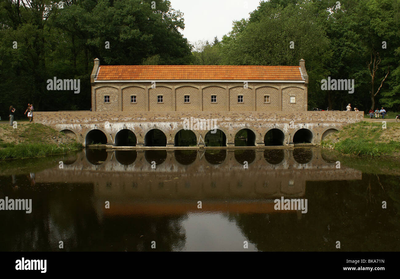 Historical weir in canal Stock Photo - Alamy