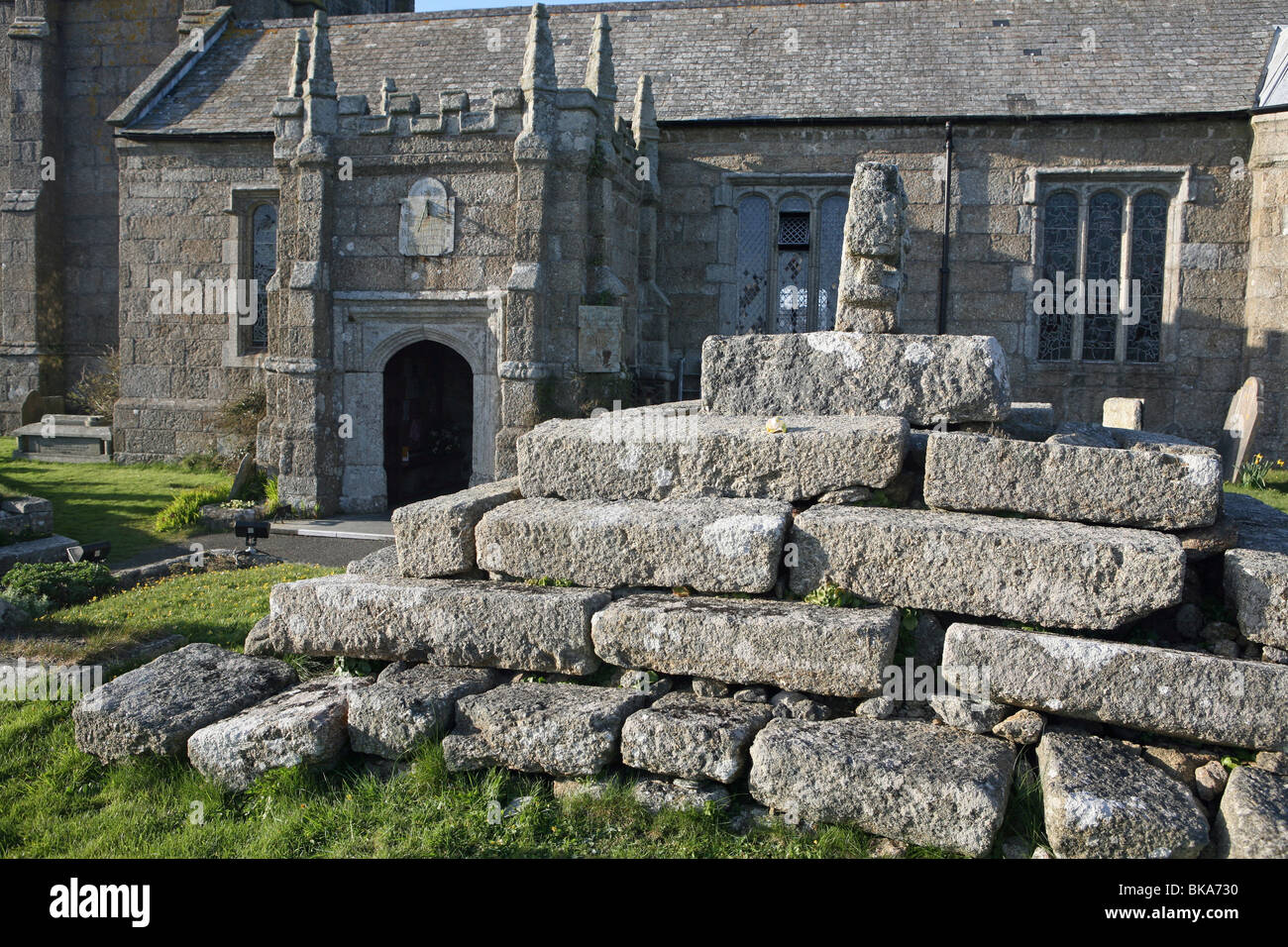 Church at St Buryan Cornwall England Stock Photo - Alamy