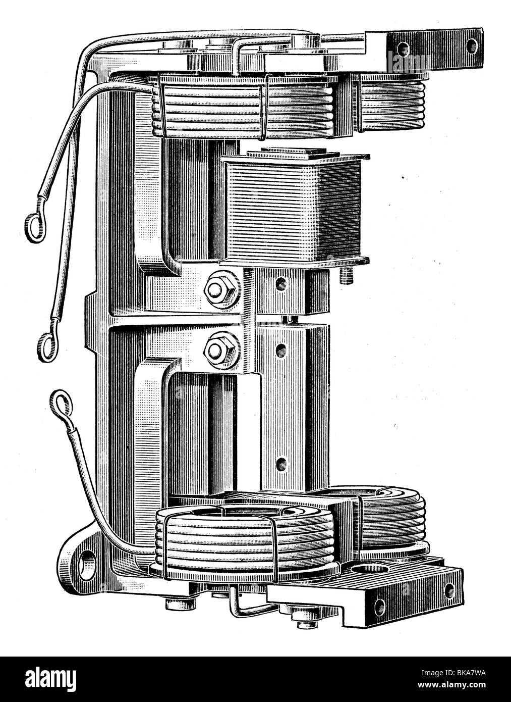 Holder three-phase current counter Stock Photo - Alamy