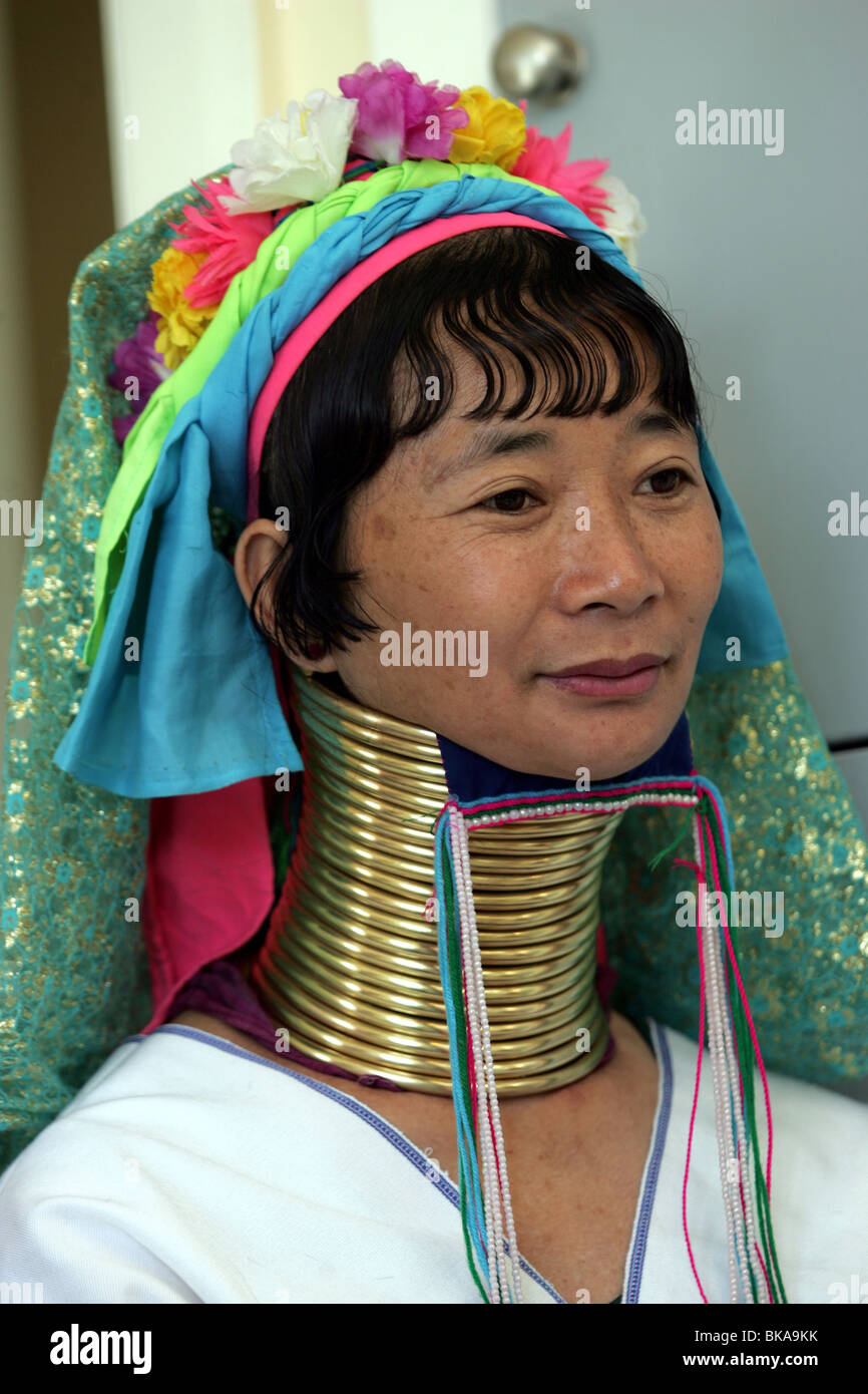 Kayan woman Mu La in Nelson, New Zealand Stock Photo - Alamy