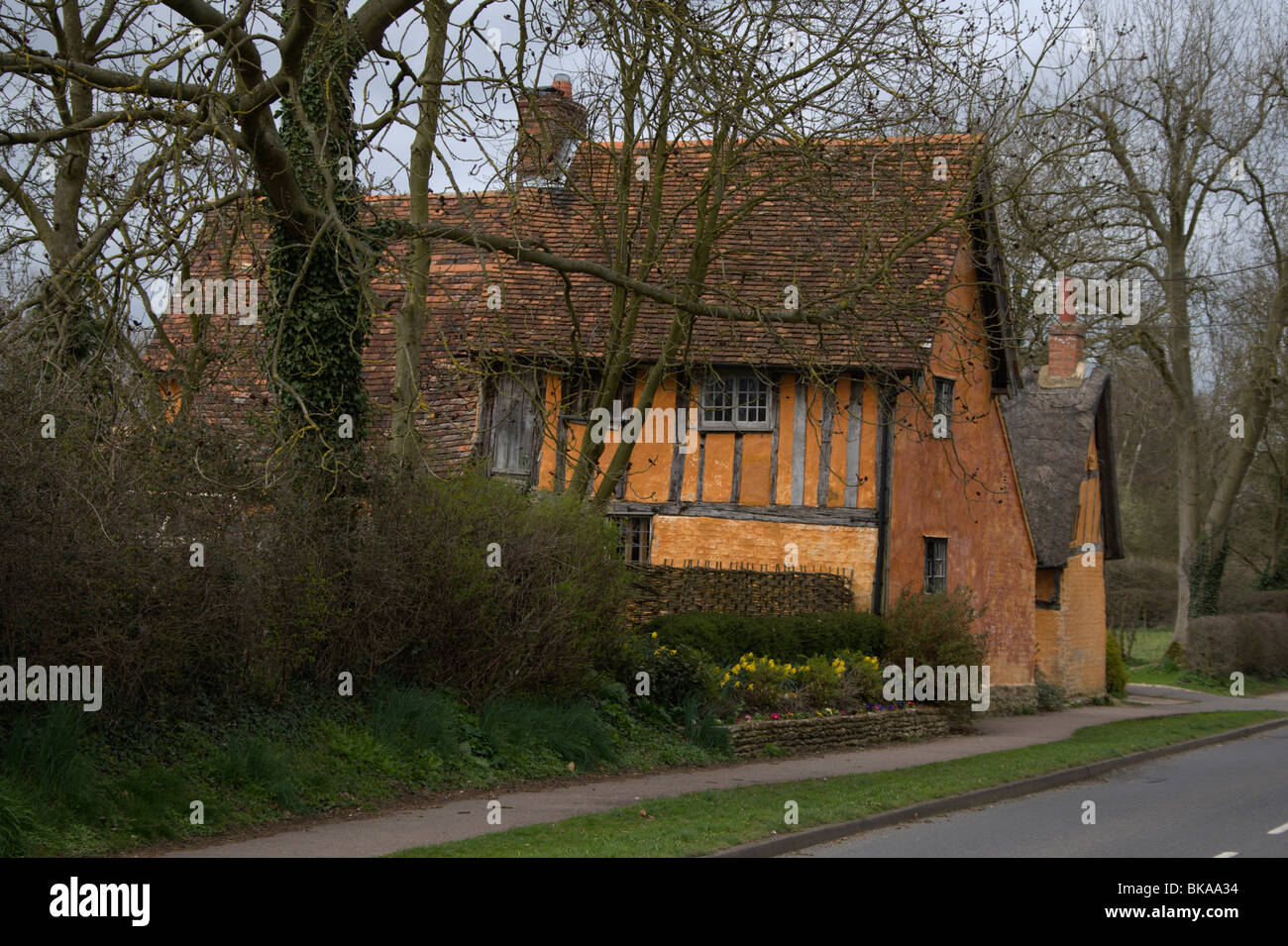 riseley oldest house Stock Photo - Alamy
