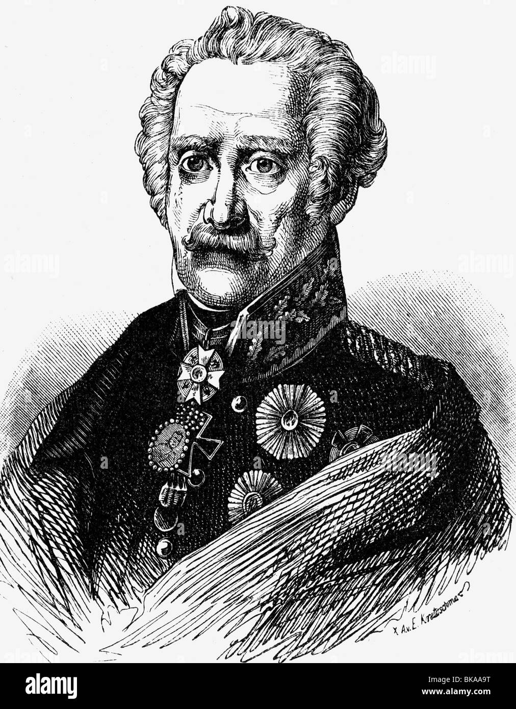 Portrait of field marshal gebhard leberecht von blucher hi-res stock ...