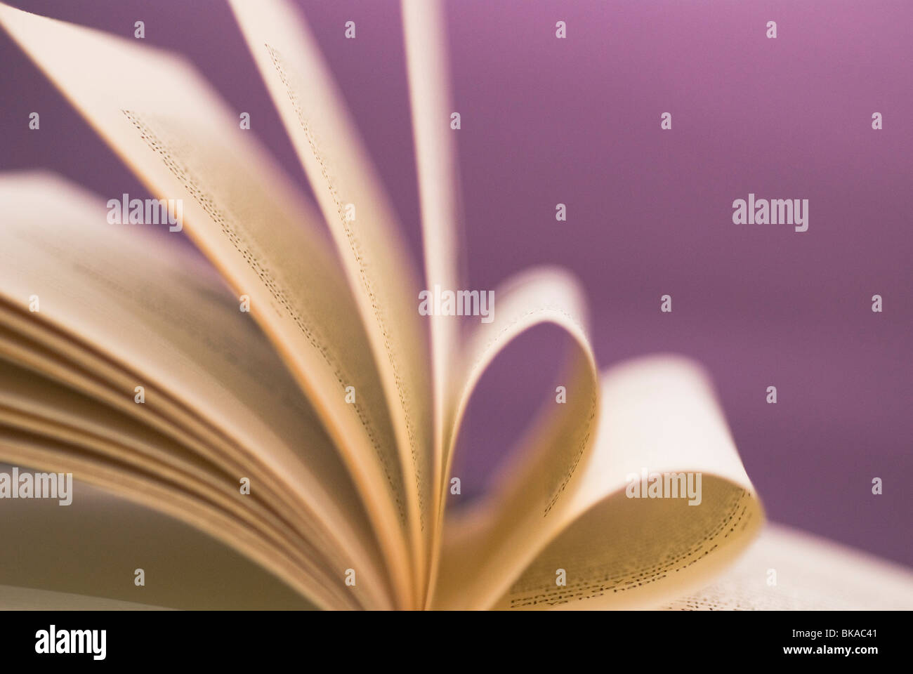 A heart made with the inside pages of the book Stock Photo - Alamy