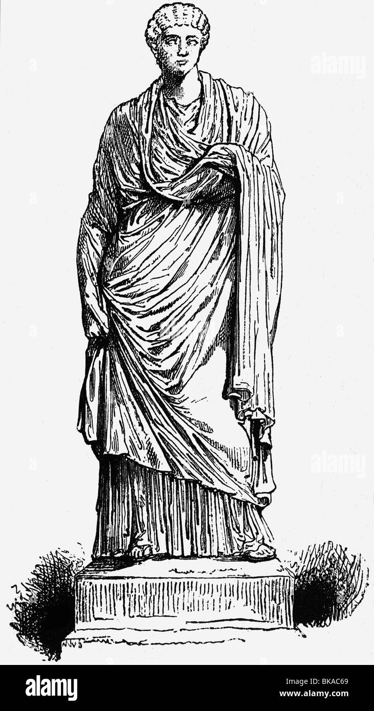 Antonia Minor, 36 BC - 37 AD, wife of Nero Claudius Drusus, full length ...