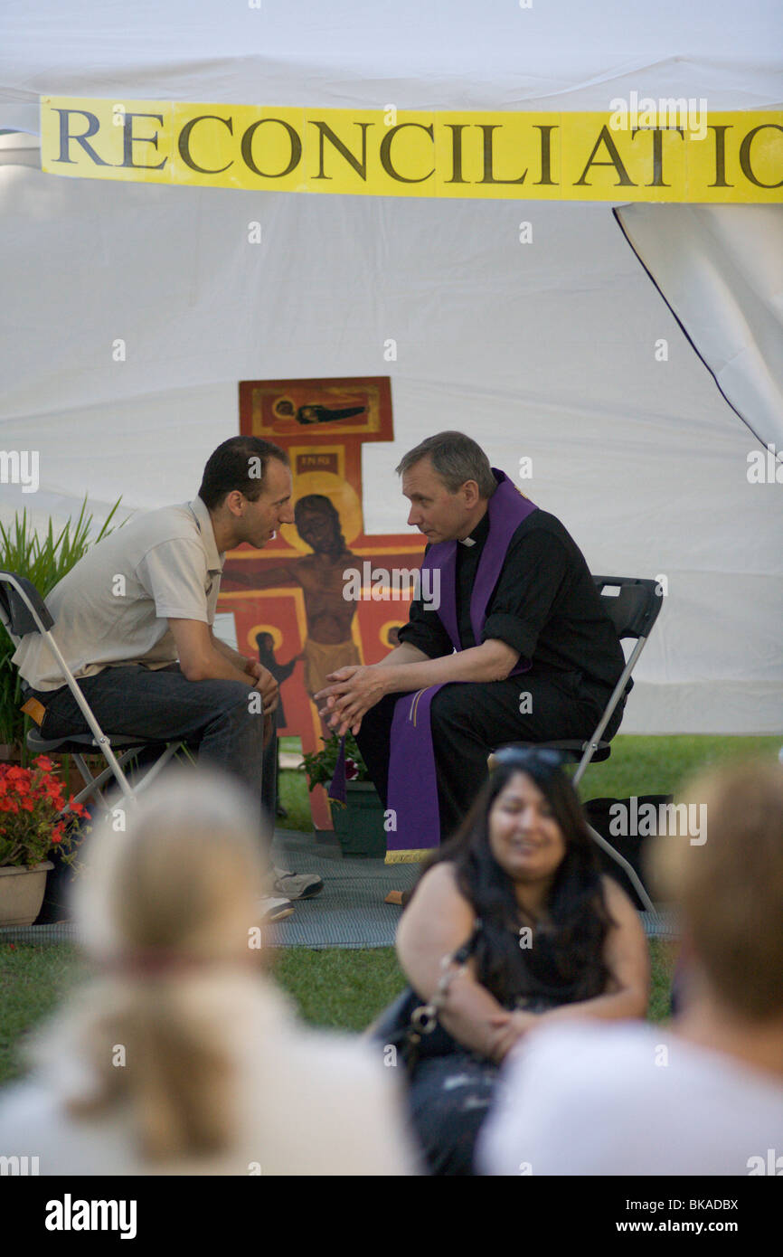 Catholic priest confession hi-res stock photography and images - Alamy