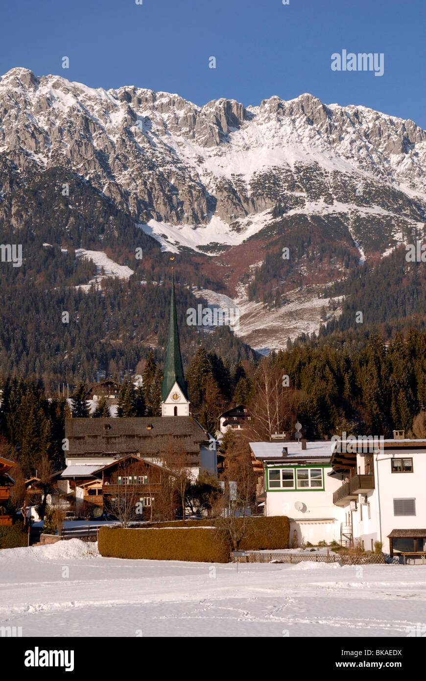 Austria, Scheffau, ski, resort Stock Photo - Alamy