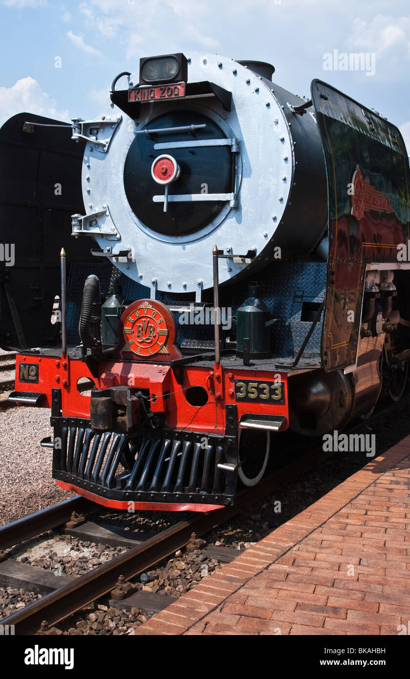 South Africa, the syeam-locomotive of the Rovos Rail luxury train in ...