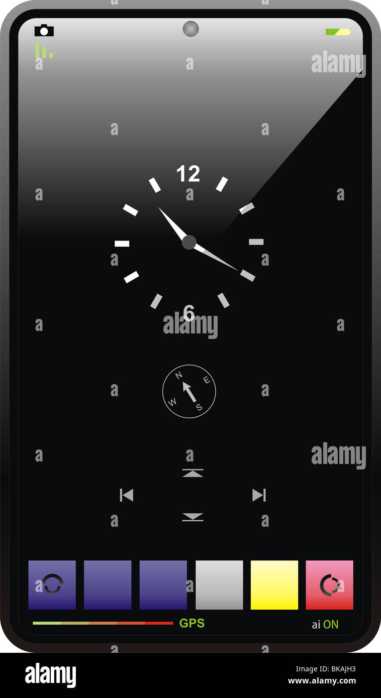 Cell Phone with Large Touch Screen Stock Photo - Alamy