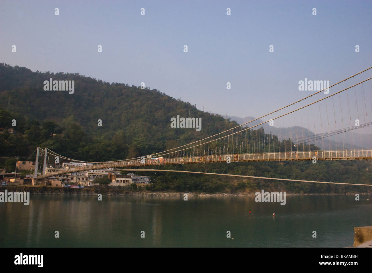 Lakshman Jhula bridge in Rishikesh, India Stock Photo - Alamy