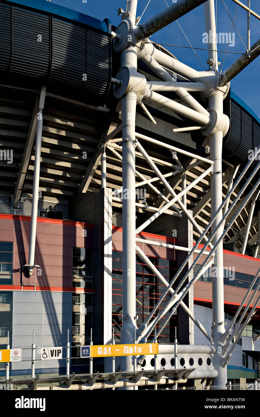 The Millennium Stadium Cardiff, Wales, seen from River Walk Stock Photo ...