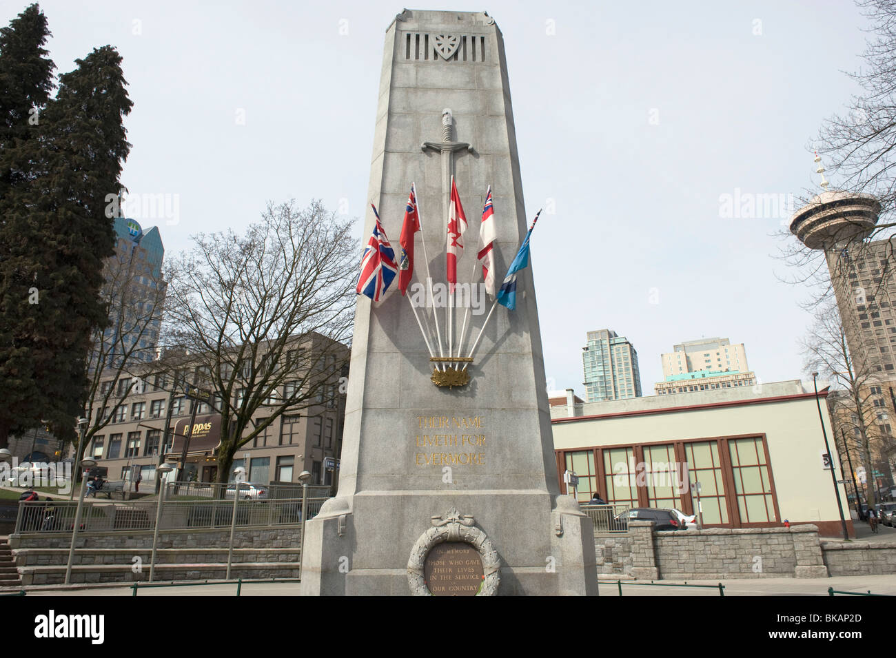 World War II memorial statue Vancouver British Columbia Canada Stock ...
