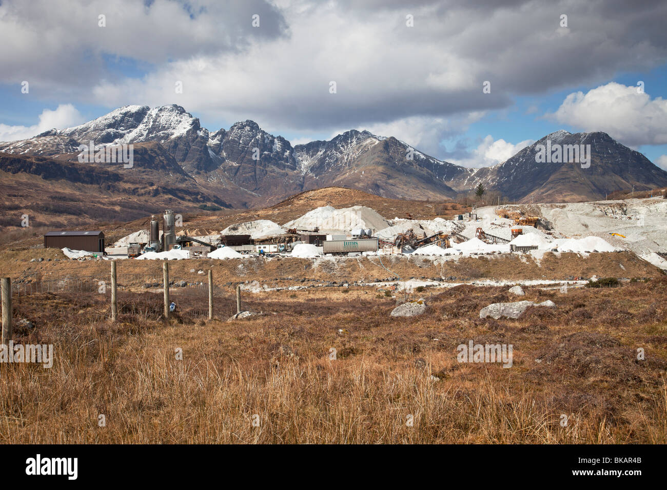 Marble Quarry at Kilbride on the Isle of Skye with View to Blaven in ...