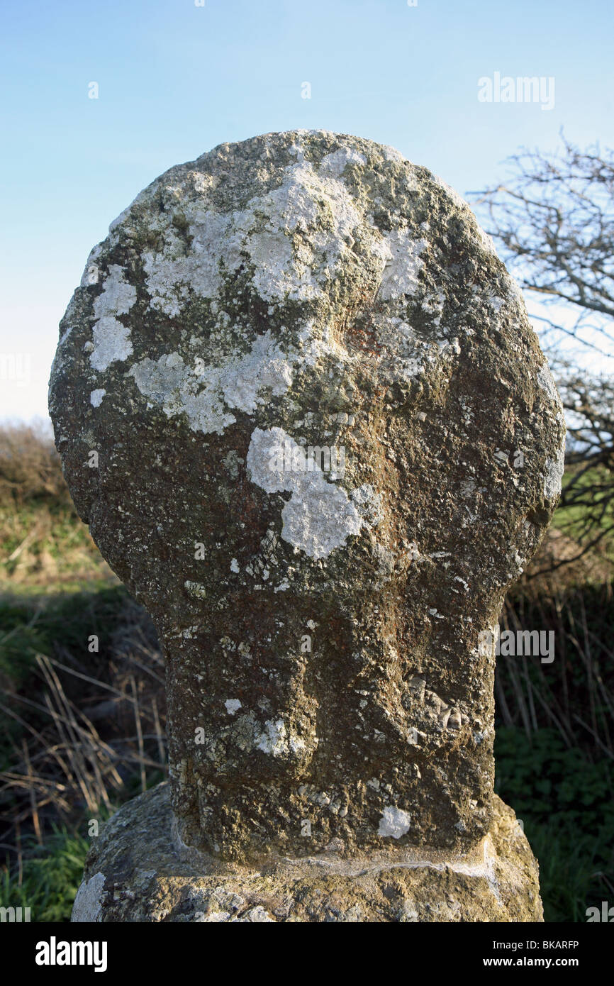 Ancient stone crosses in the Parish of St Buryan Cornwall Stock Photo ...