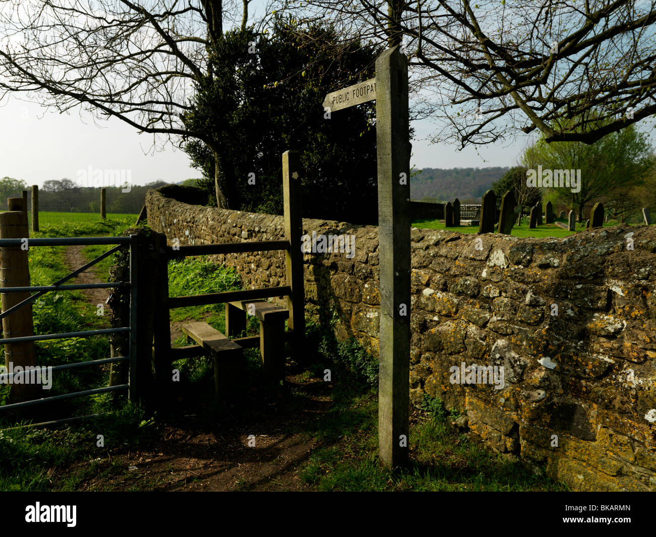 Surrey England Wotton Public Footpath Style By Wall Of St John The ...