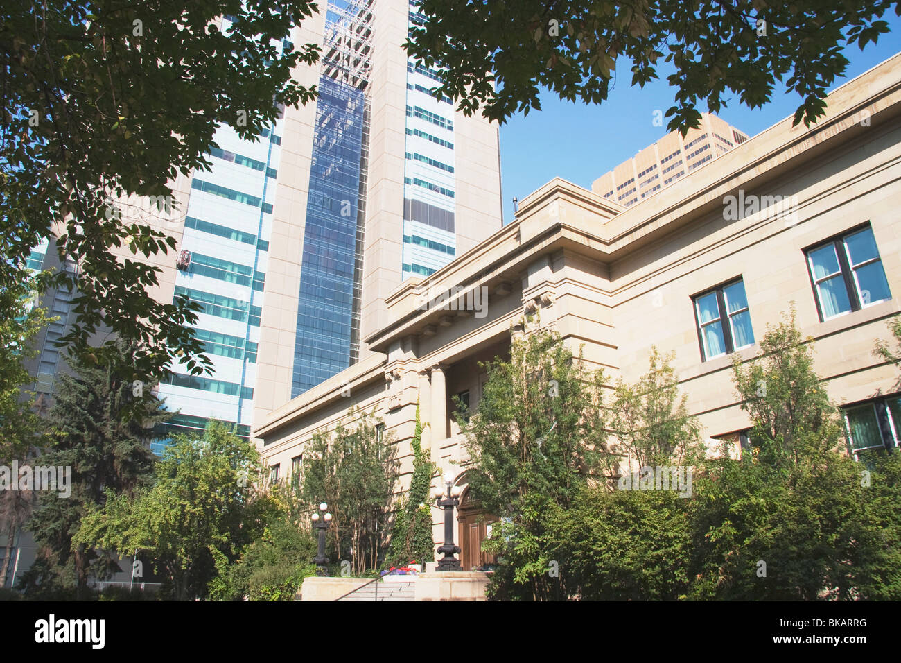 Calgary, Alberta, Canada; Old Sandstone Courthouse And New Courthouse ...