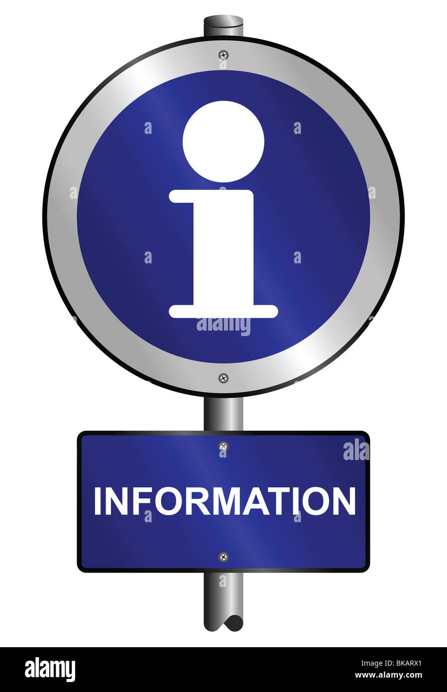 Vector of Information graphic and text signs mounted on post Stock ...