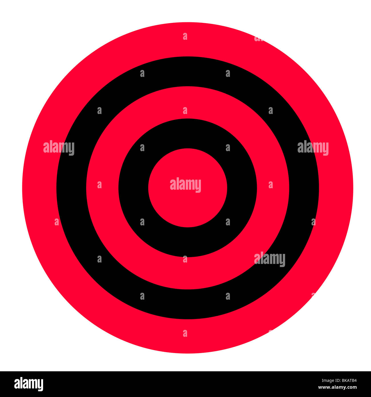 Red and black target isolated on white background with copy space Stock ...