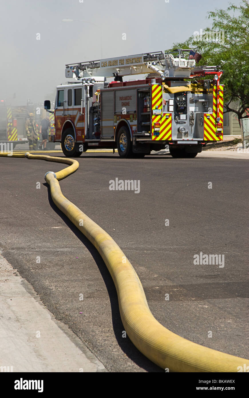 Fire truck hose hi-res stock photography and images - Alamy