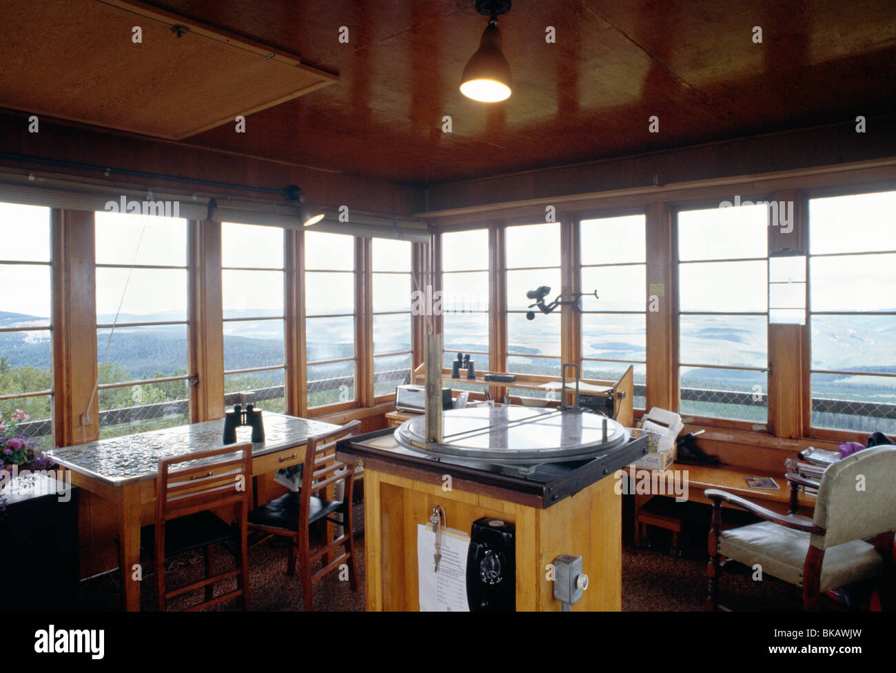 Fire lookout interior hi-res stock photography and images - Alamy