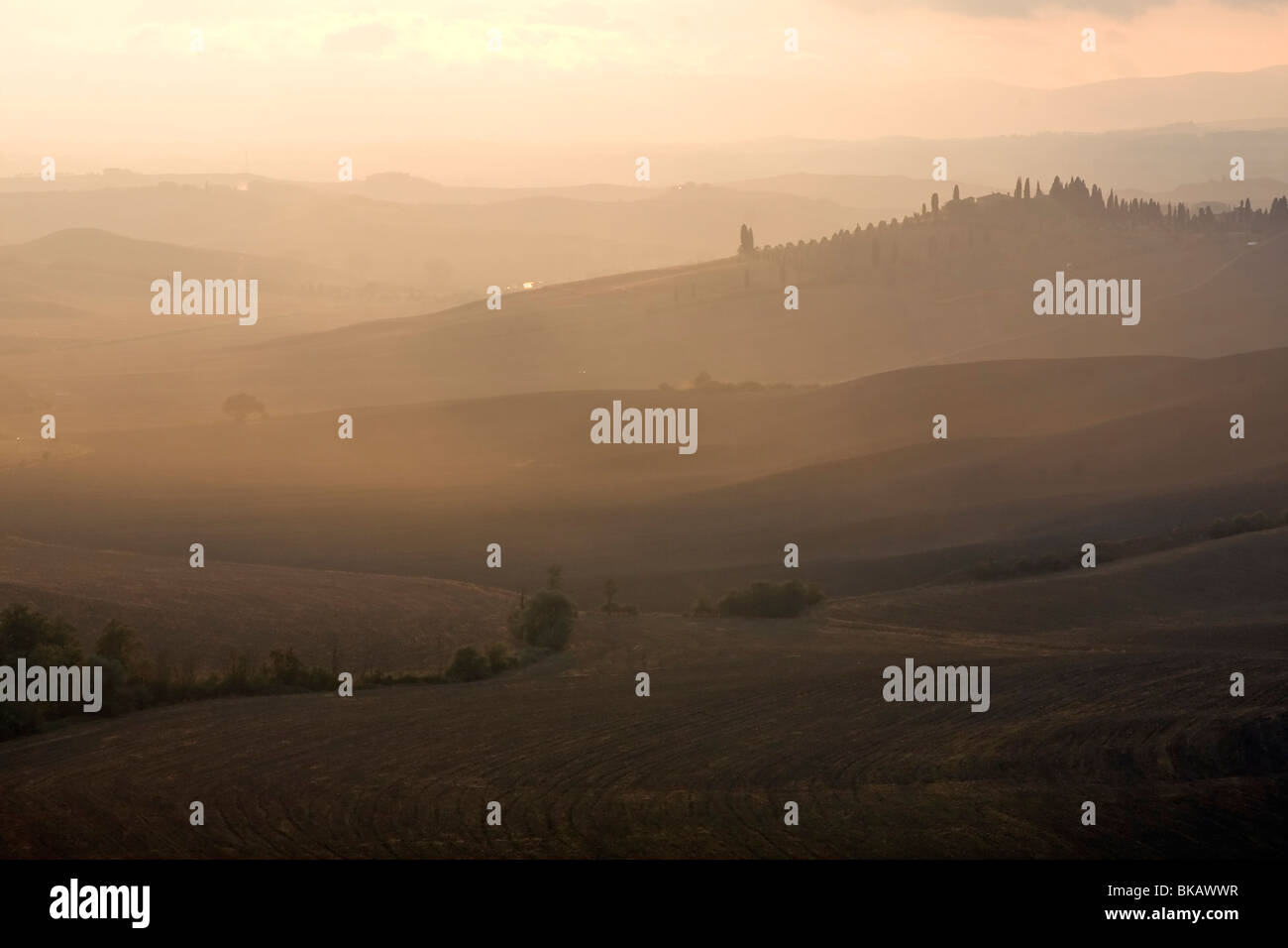 Sunrise in Tuscany, Italy Stock Photo - Alamy