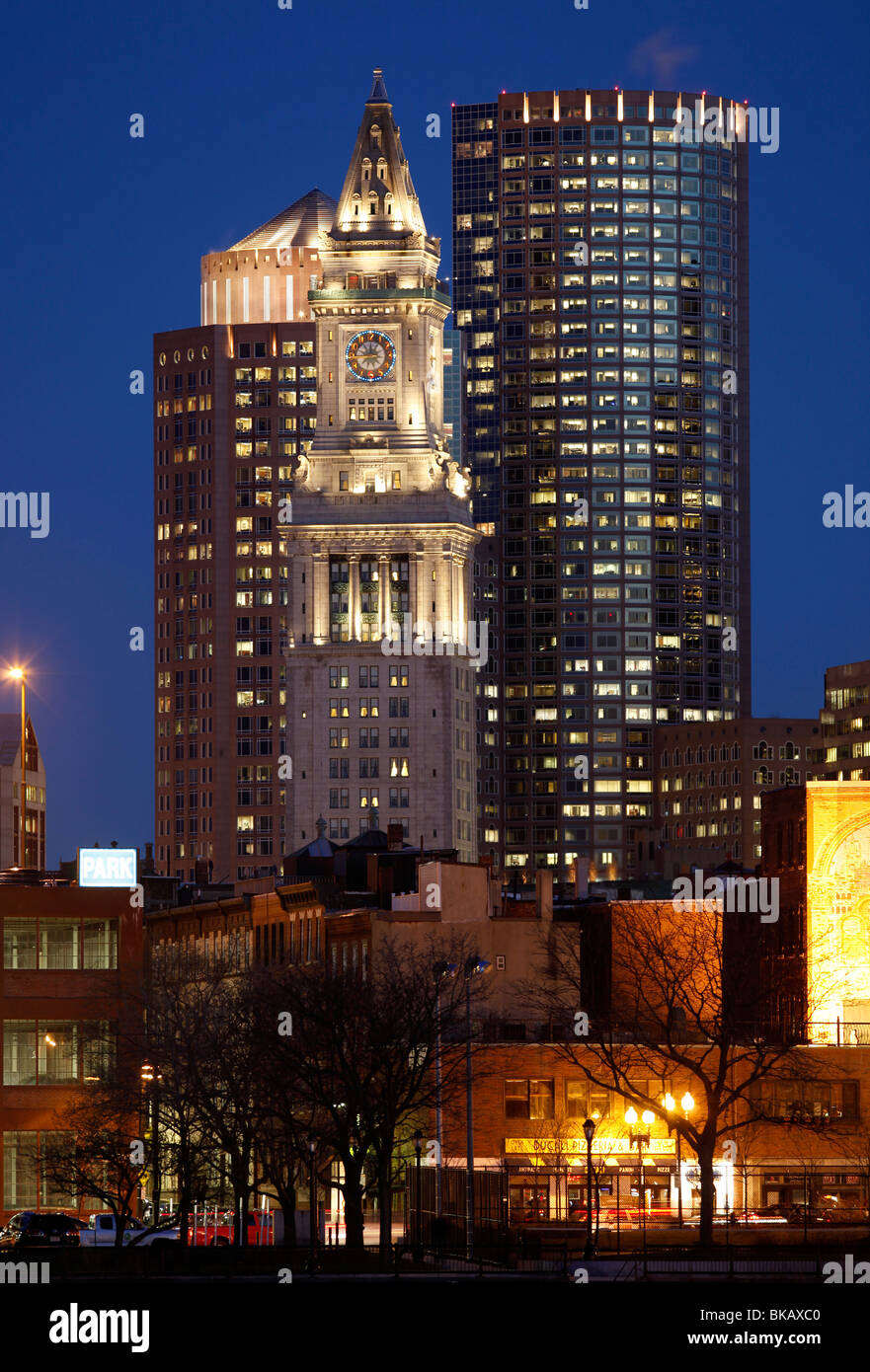 Custom House Tower, Boston skyline Stock Photo - Alamy