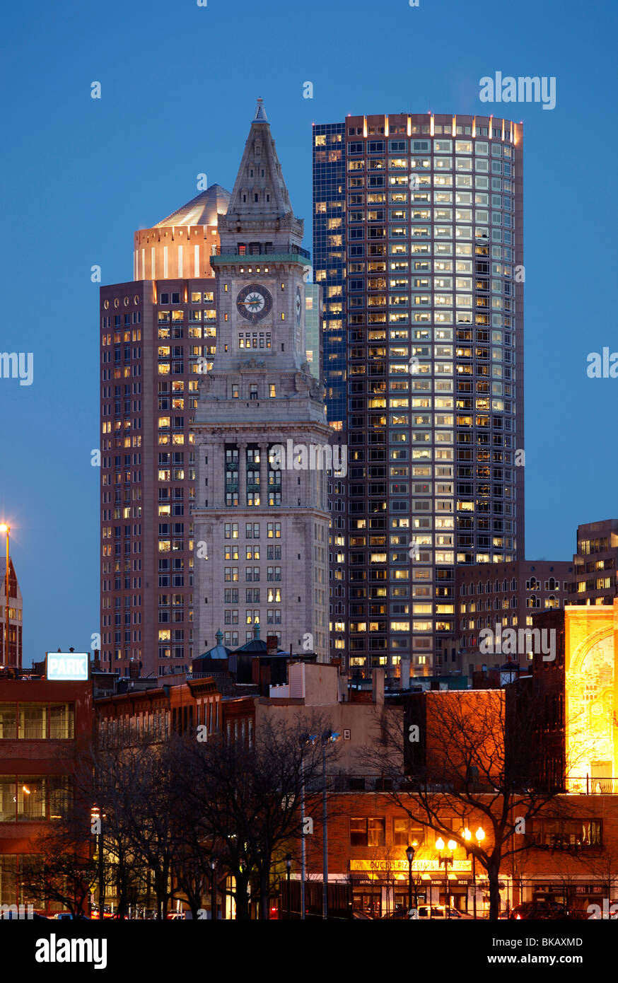 Custom House Tower, Boston skyline Stock Photo - Alamy