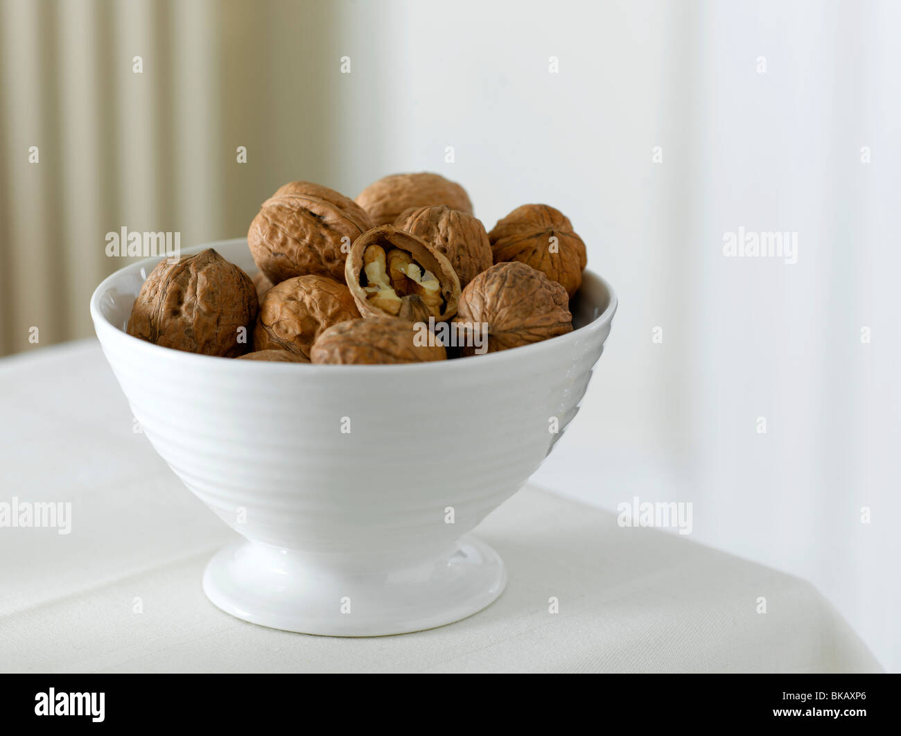 Walnuts in Bowl Stock Photo - Alamy